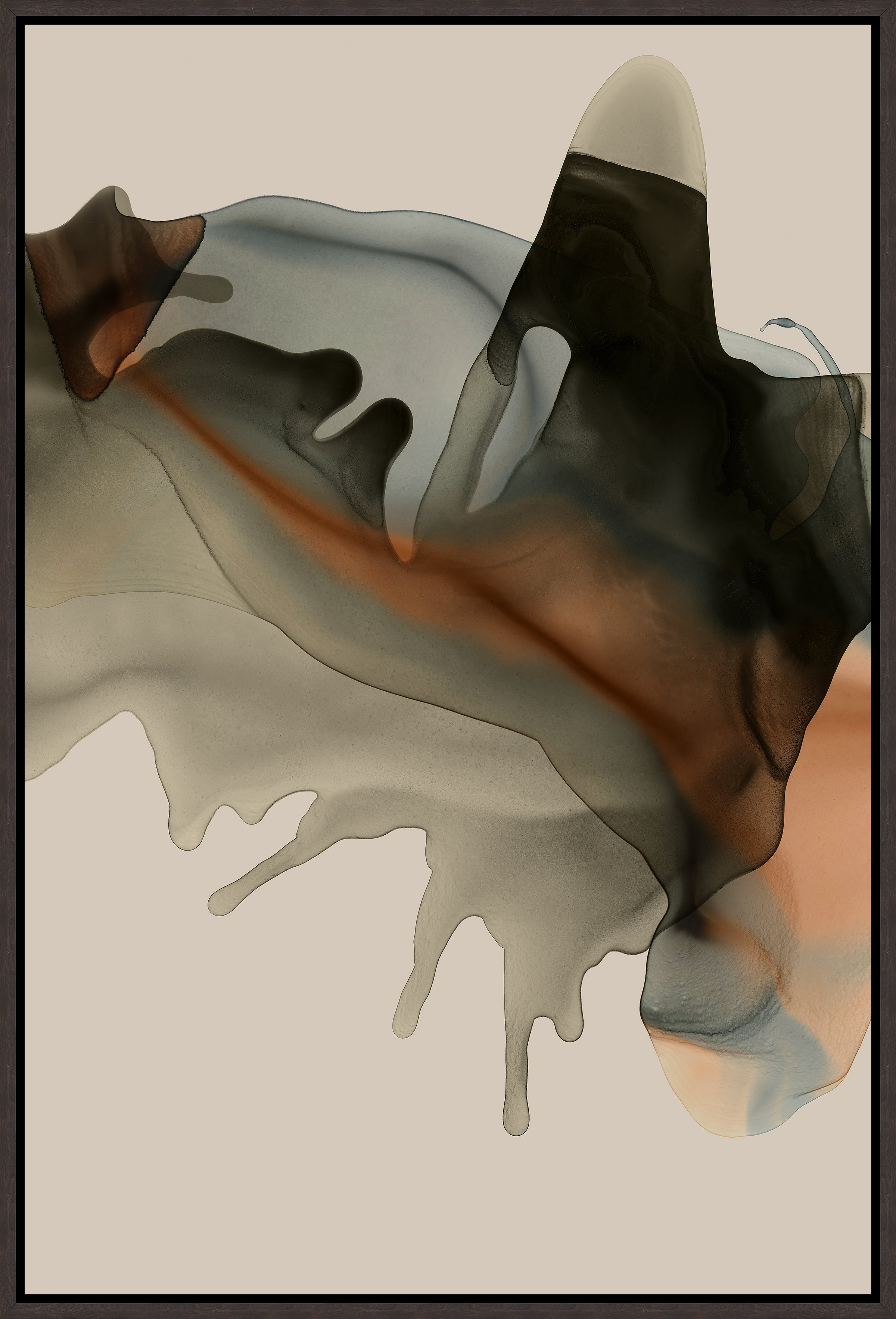 Chelsea Art Studio Icelandic Rivers IV by Van Garret - Floater Frame Painting on Canvas ...